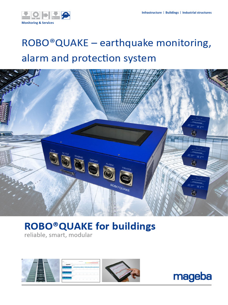 BROCHURE ROBO QUAKE Earthquake Monitoring CH en | PDF | Internet Of Things | Mobile App
