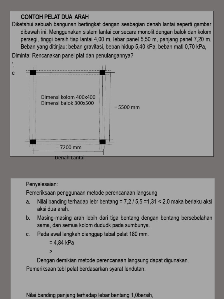 Contoh Plat Dua Arah | PDF | Metode & Bahan Ajar