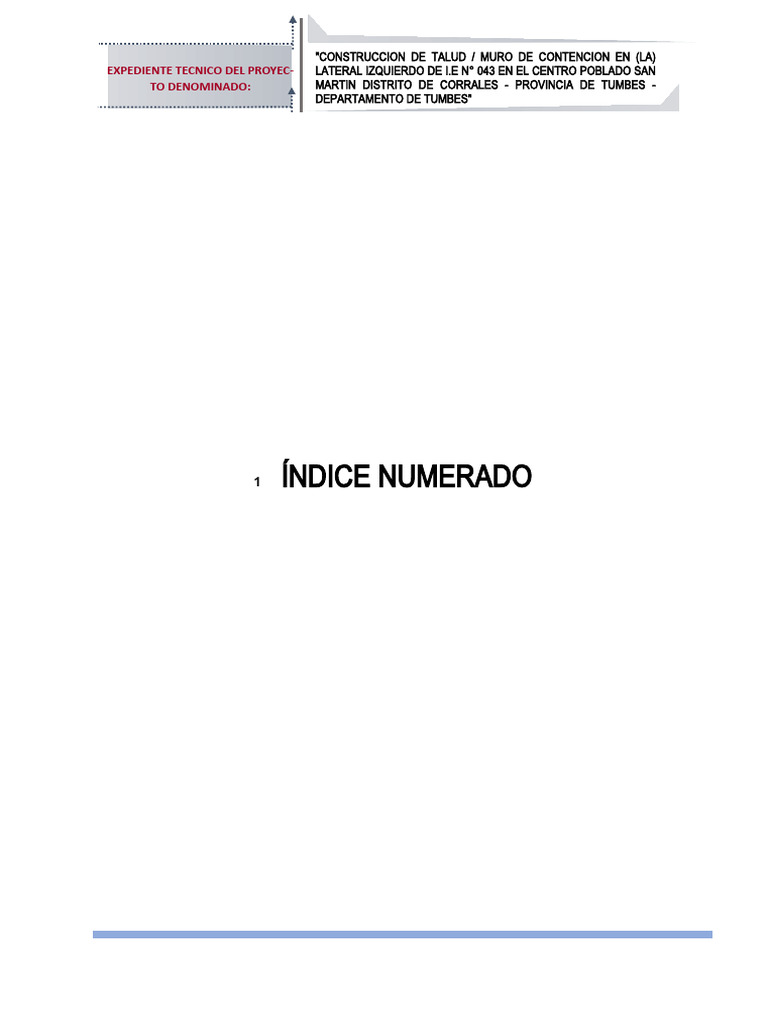 Proyecto Muro Contención Tumbes | PDF | Tecnología