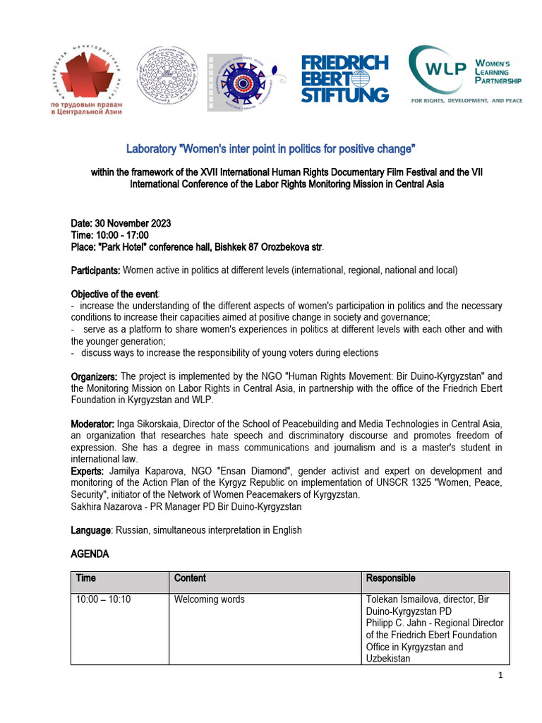 Program Final ENG | PDF | Kyrgyzstan