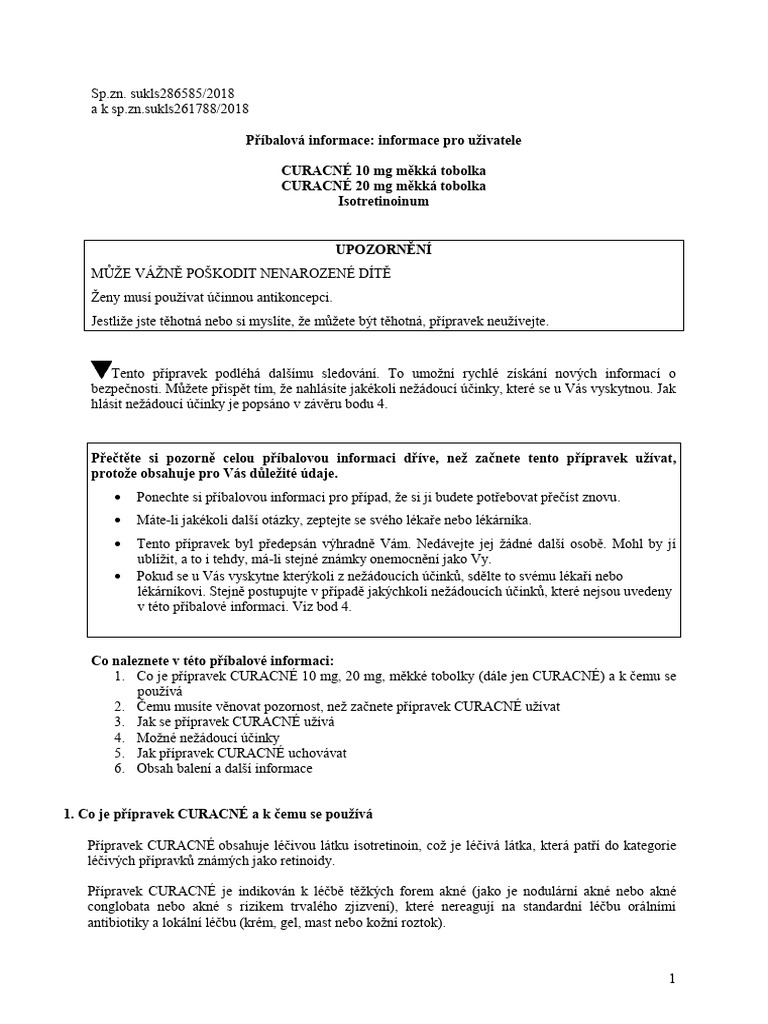 CURACNÉ 10 MG MĚKKÁ TOBOLKA 28X10MG Tobolky | PDF