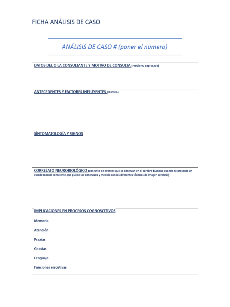 Ficha Análisis de Caso | PDF