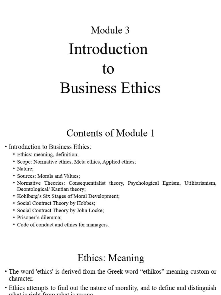 CGBE Module 3 | PDF | Morality | Utilitarianism