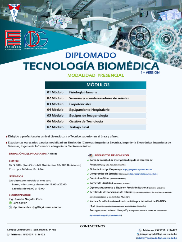 inf-dip-biomedica-1v (1) | Descargar gratis PDF | Electricidad | Informática