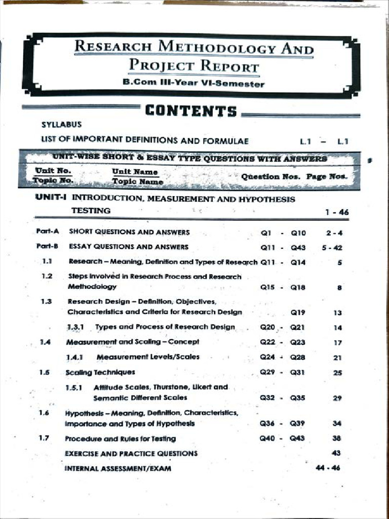 RM 6th Sem Sia | PDF