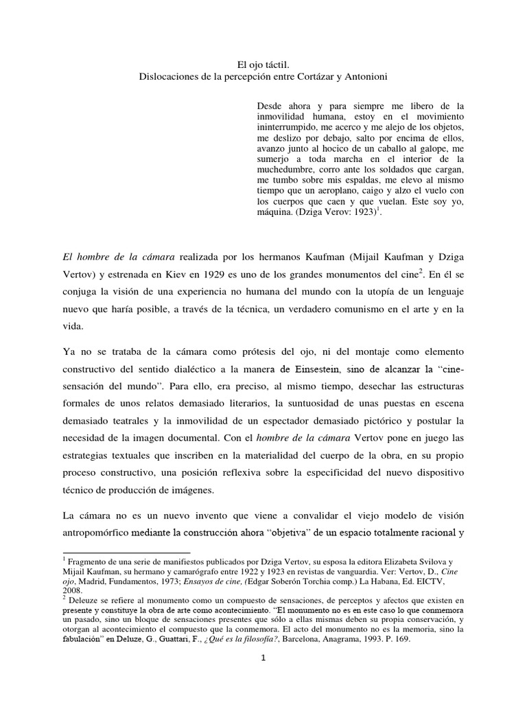 VOLNOVICH - El - Ojo - Tactil - Dislocaciones - de - La - Percep | PDF ...