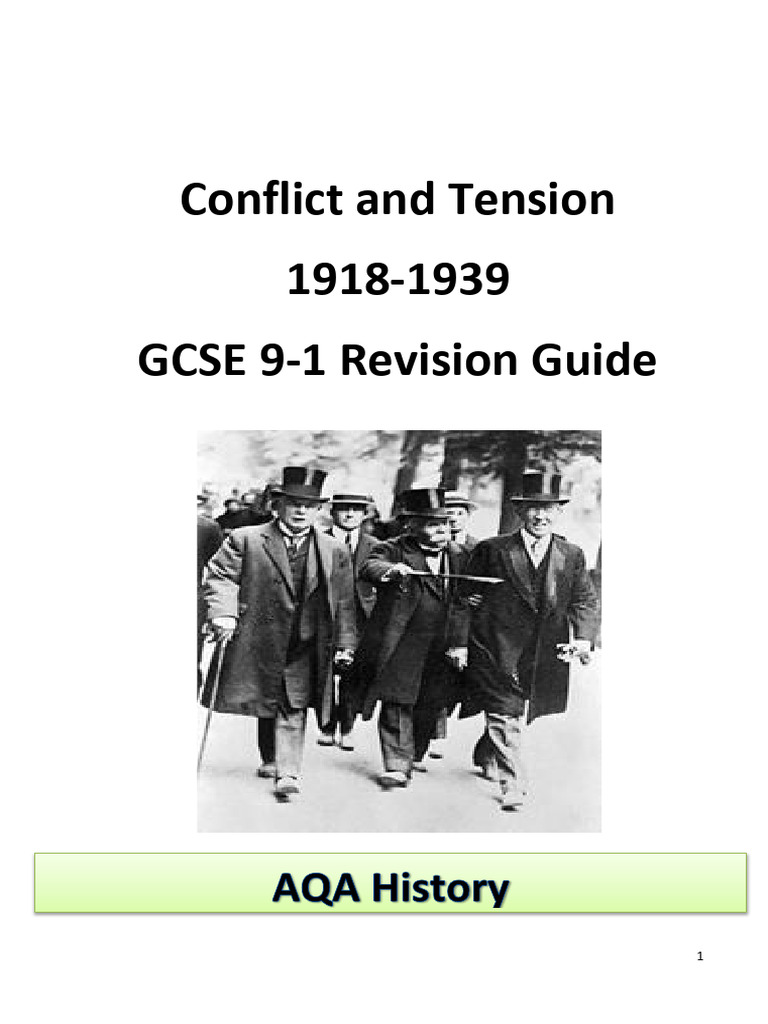 History Conflict and Tension Revision Guide | PDF | League Of Nations ...