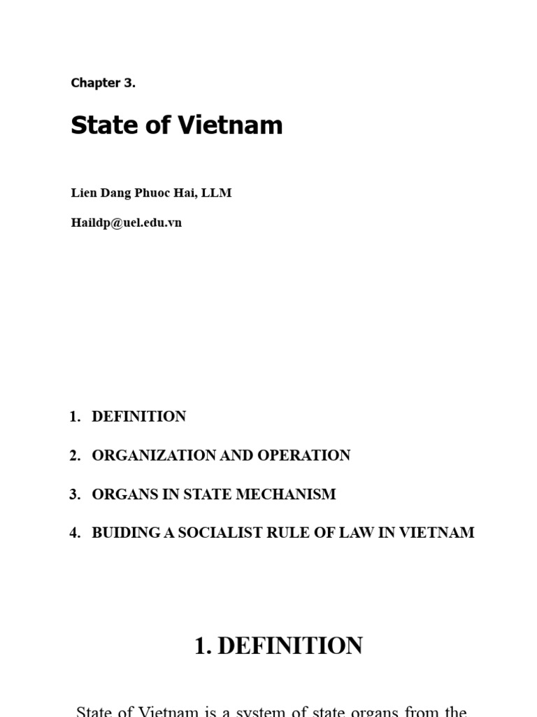 Chapter 2-Socialist State of Vietnam (Nhà Nước Việt Nam) | PDF ...