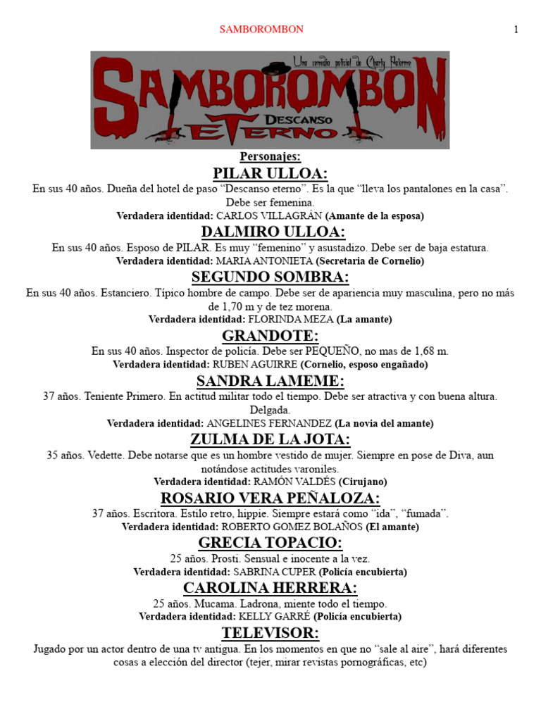 SAMBOROMBÓN Descanso Eterno | PDF