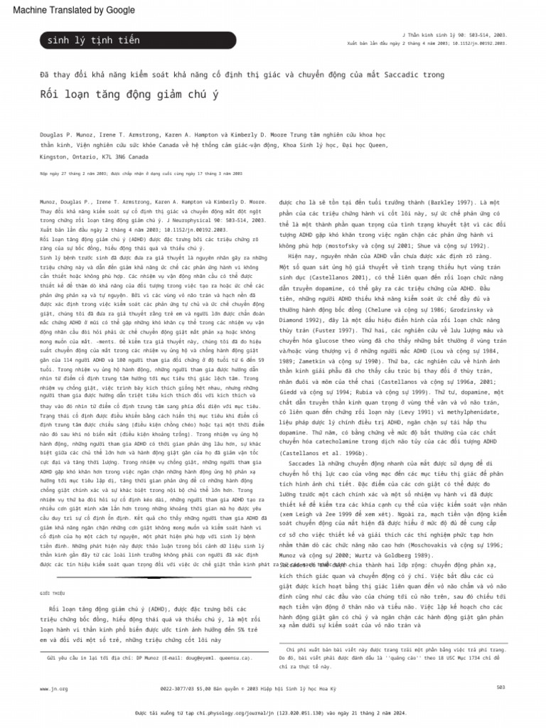 Munoz Et Al 2003 Altered Control of Visual Fixation and Saccadic Eye ...