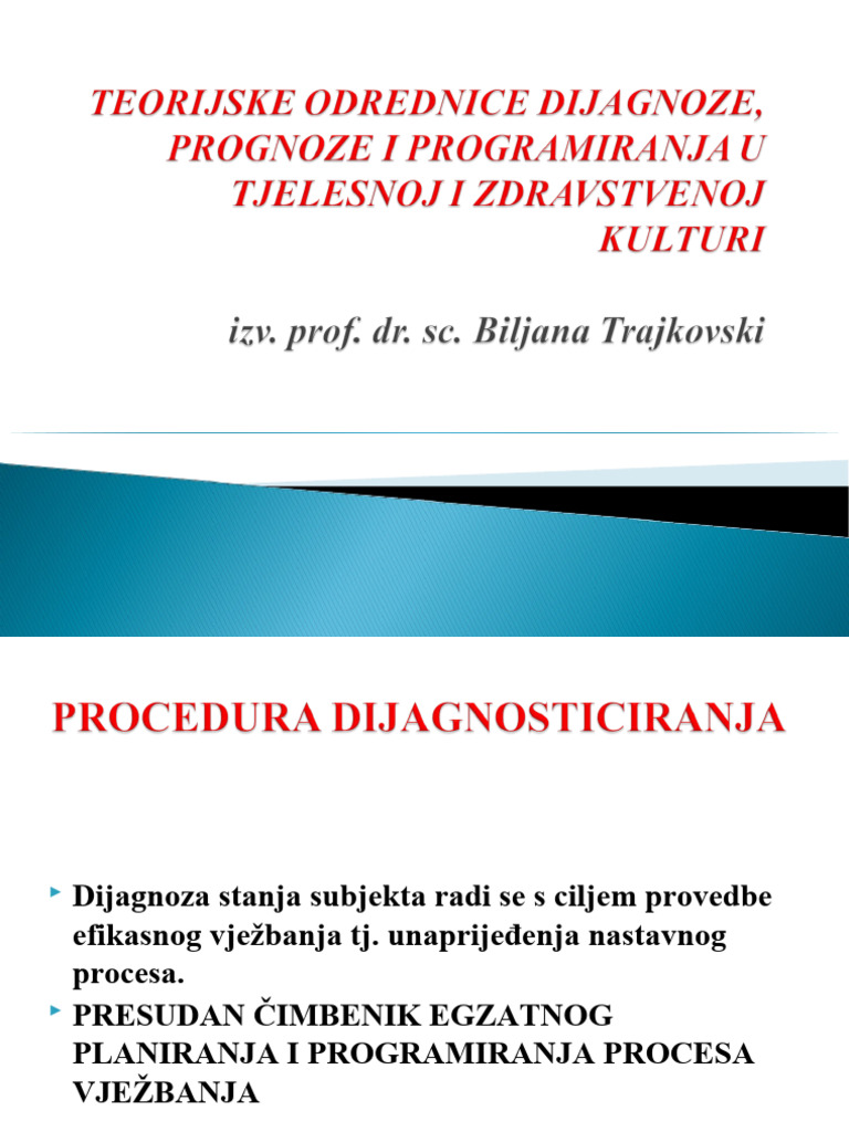 Dijagnoza I Prognoza | PDF