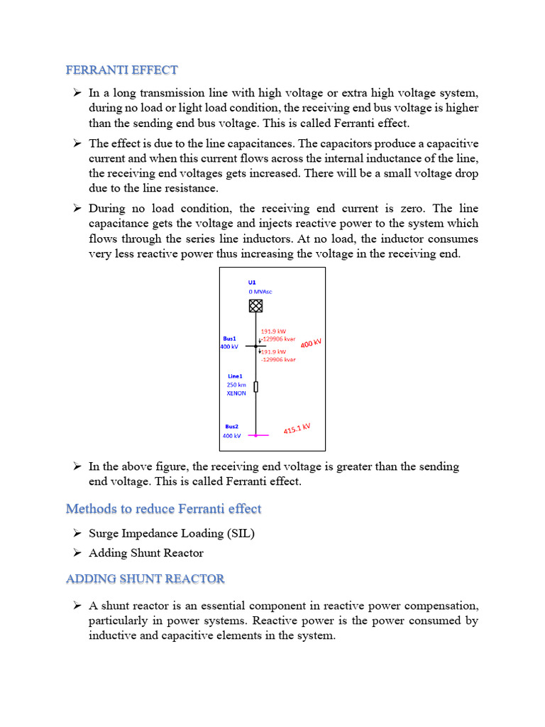 Ferranti Effect in Transmission Line | PDF | Ac Power | Electric Power ...