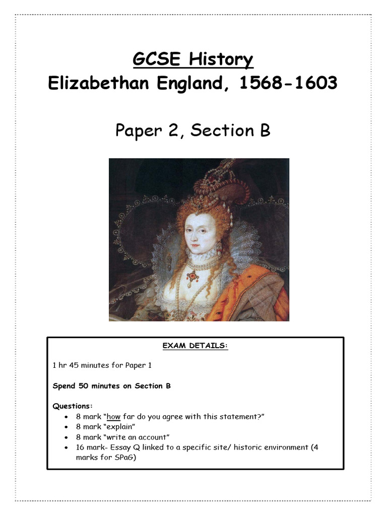 Elizabeth GCSE Revision Guide | PDF | Francis Drake | Mary, Queen Of Scots