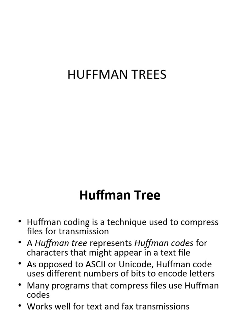 Di-Huffman Trees | PDF | Code | Character Encoding