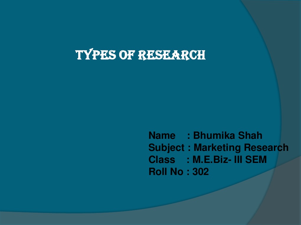 An Overview of the Different Types of Research Methods including ...