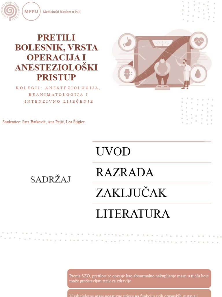 Preza - Anestezija | PDF