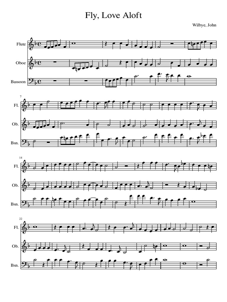 Fly, Love Aloft-Score and Parts | PDF