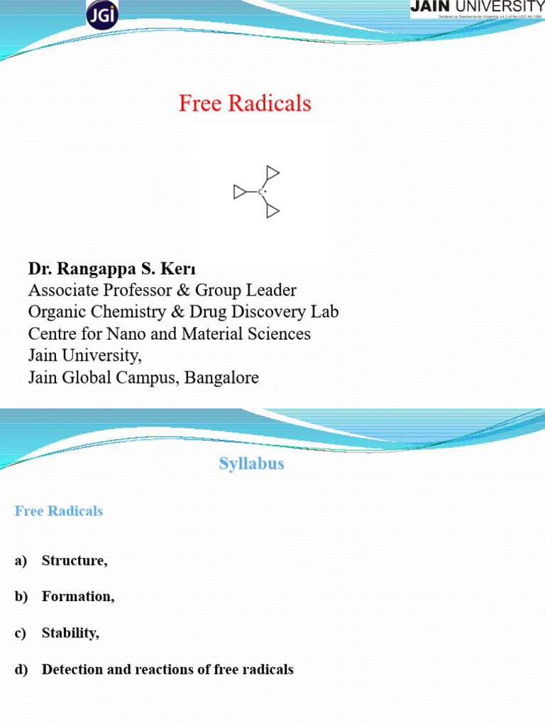 3. Free Radicals | PDF | Radical (Chemistry) | Alkene