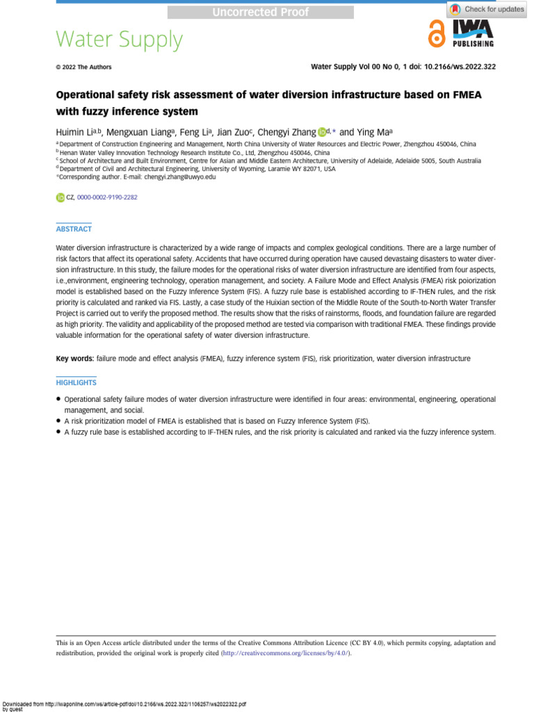 Operational Safety Risk Assessment of Water Divers | PDF | Fuzzy Logic ...