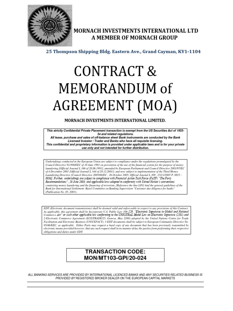 AGREEMENT GPI SEMI AUTO SWIFT NET MT103 - CONTRACT 2024 | PDF ...