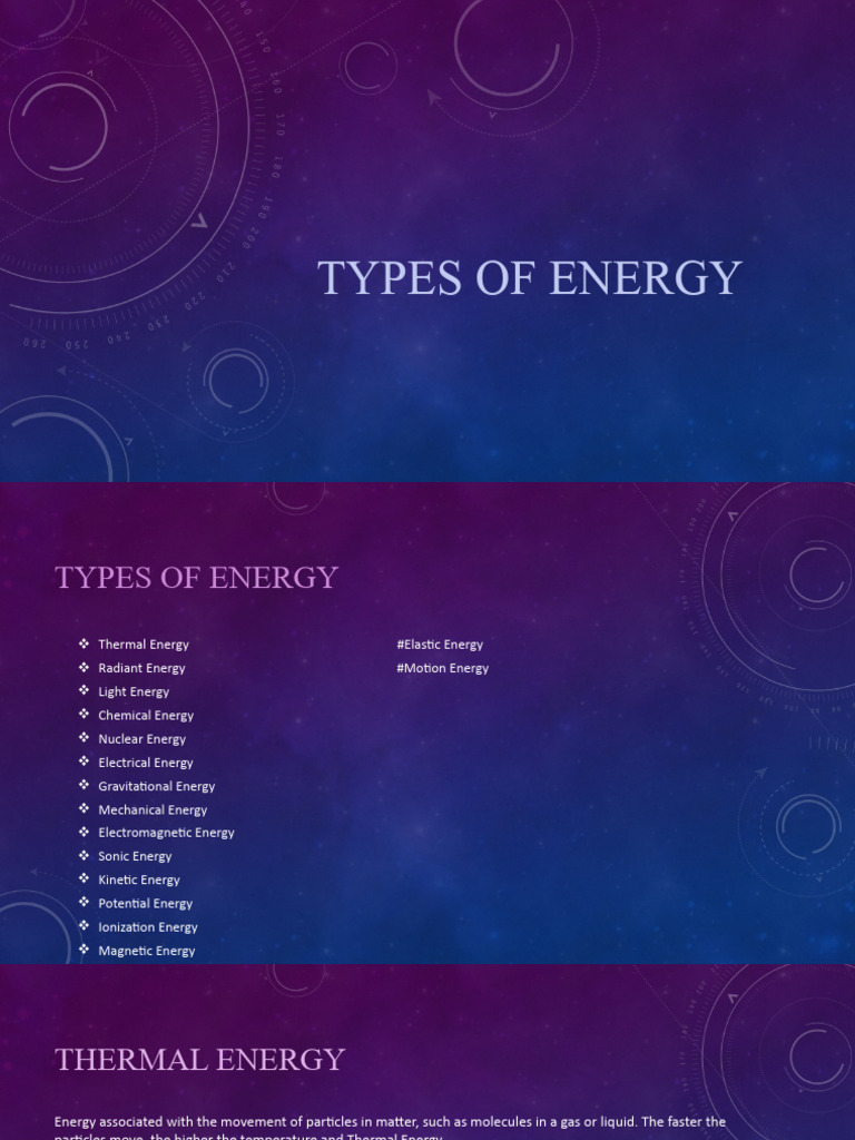 Types of Energy | PDF | Atomic Nucleus | Nuclear Fusion