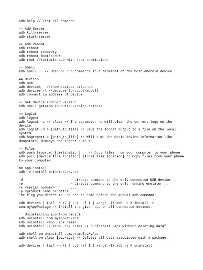 AdbCommands | Download Free PDF | Computer File | Mobile App