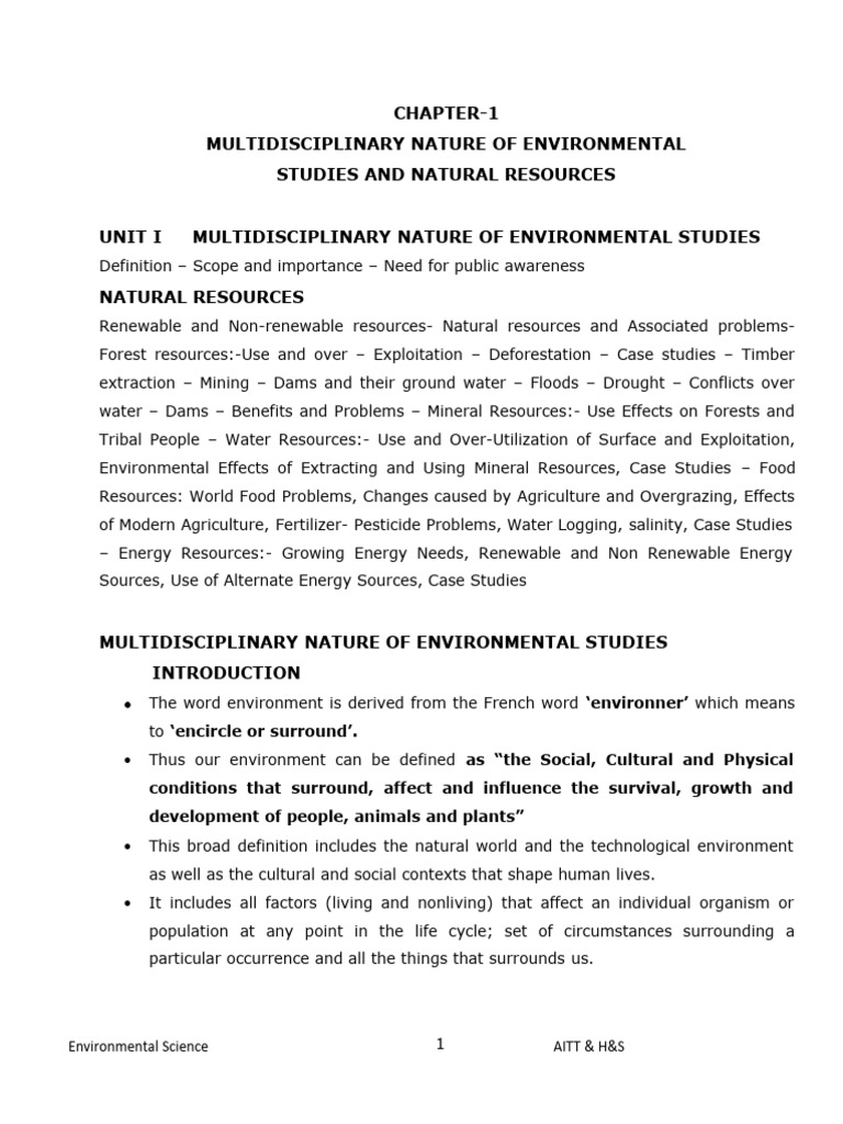 Evs Ist and 2nd Unit Half | PDF | Groundwater | Drought