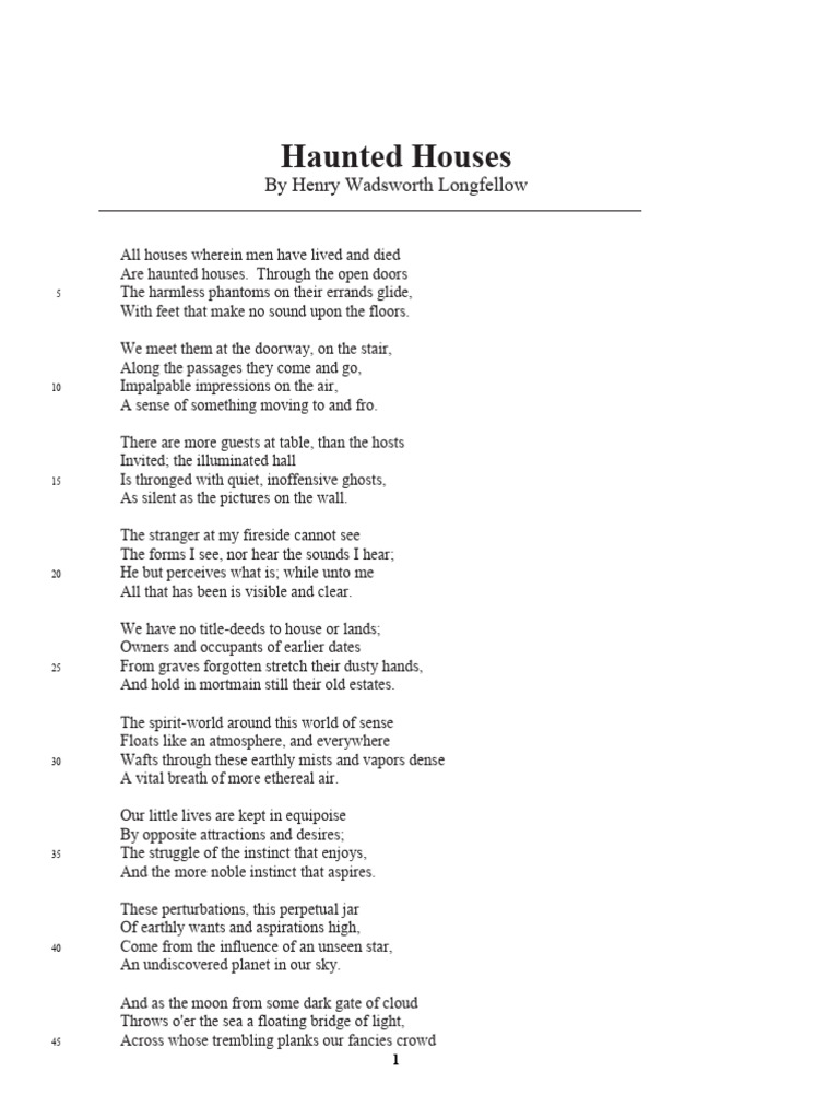 Longfellow - Haunted Houses 1 | PDF | Law | Young Adult