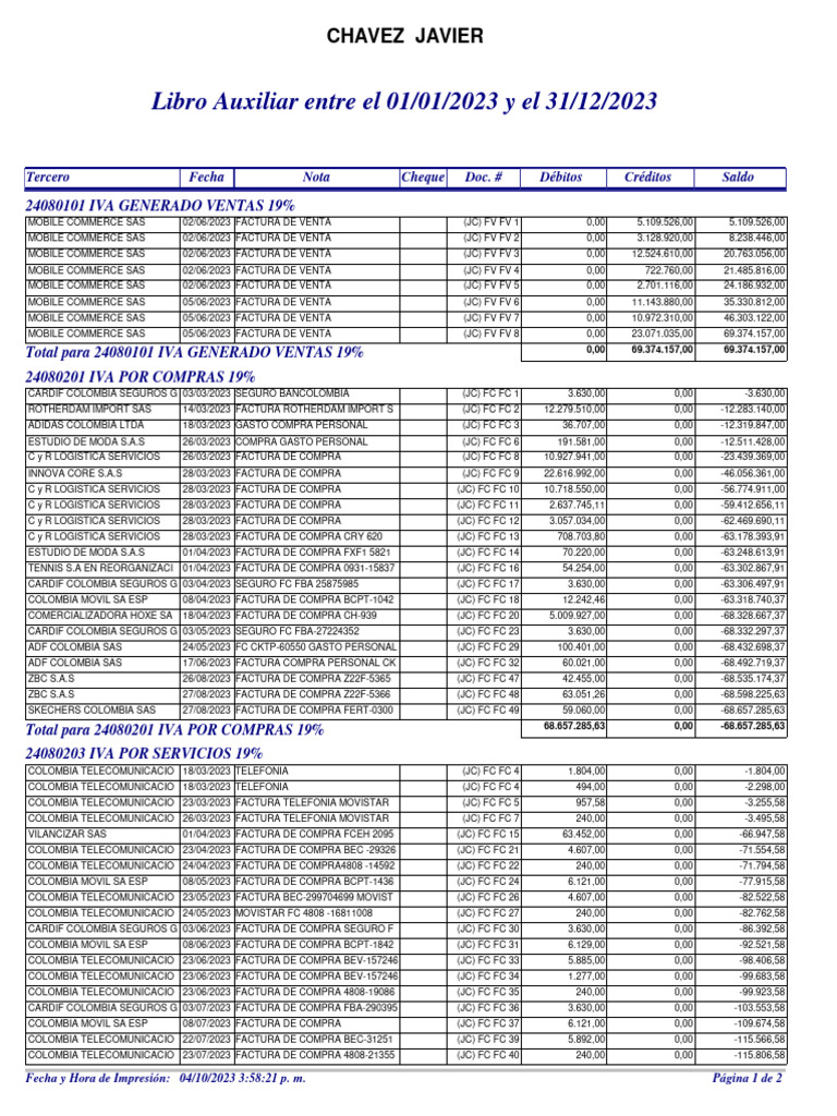 Libro Auxiliar | PDF