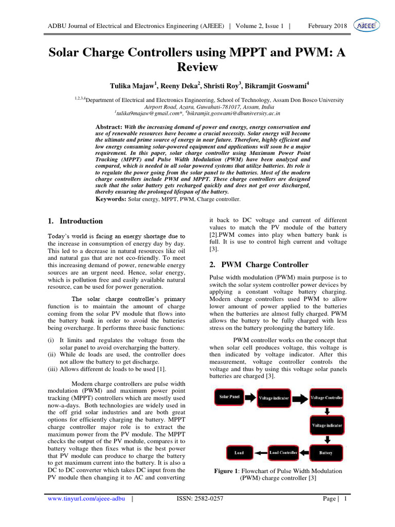Solar Charge Controllers Using MPPT and 66d6c4aa | PDF | Solar Panel | Photovoltaic System