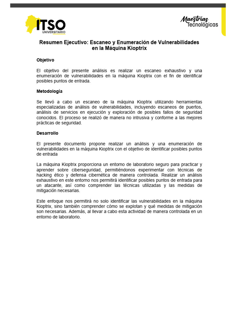 Resumen Ejecutivo Escaneo | PDF | Vulnerabilidad (informática) | Servidor HTTP Apache