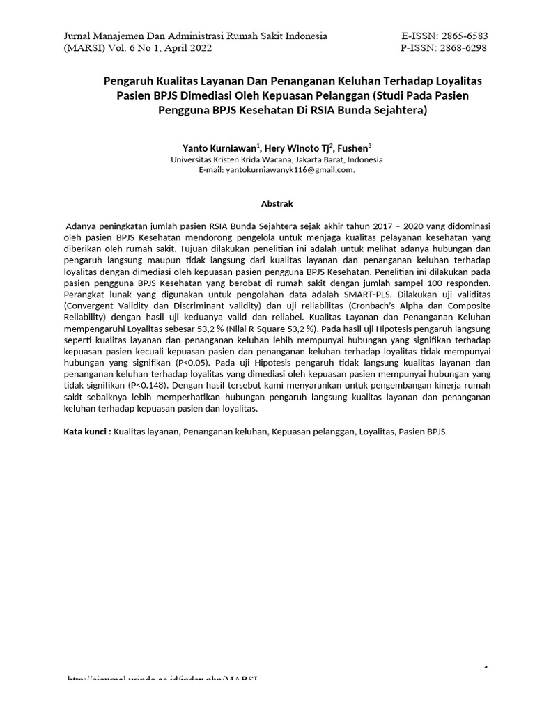 Artikel Penelitian Bpjs | PDF | Pengelolaan Keuangan & Uang ...