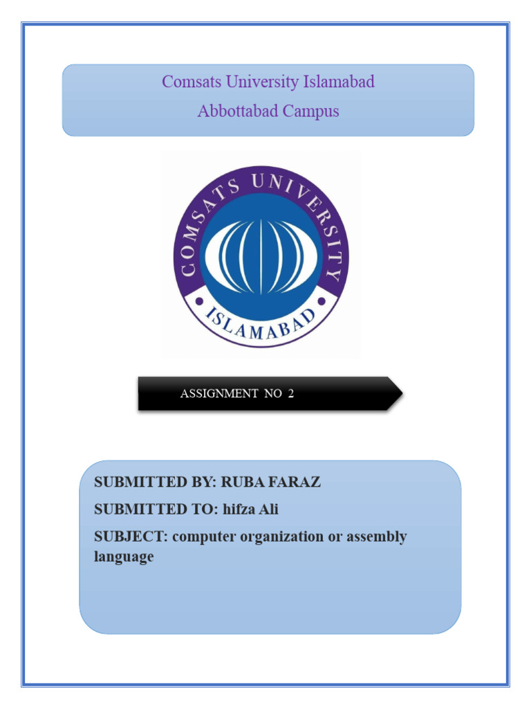 assembly ass 1 | Download Free PDF | Cpu Cache | Integrated Circuit