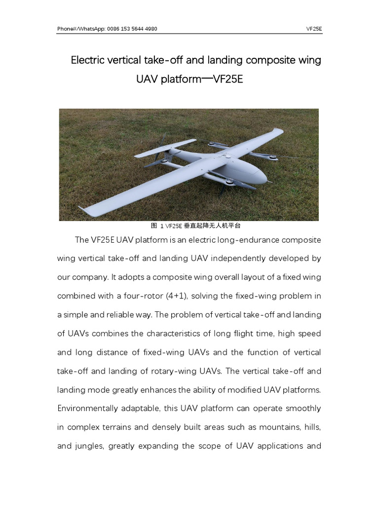 VF25E UAV Datasheet (2024-04-02 00 - 04 - 08) | PDF | Unmanned Aerial ...