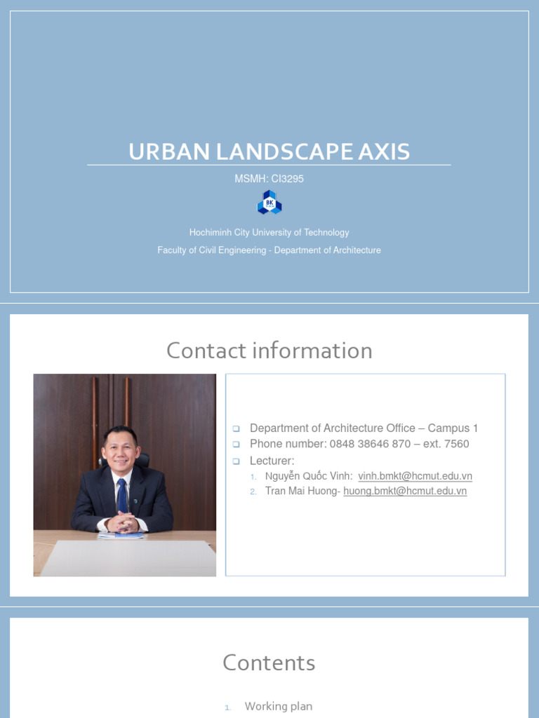 GIẢNG ĐỀ - Urban axis introduction 2023 | PDF | Design | Urban Planning