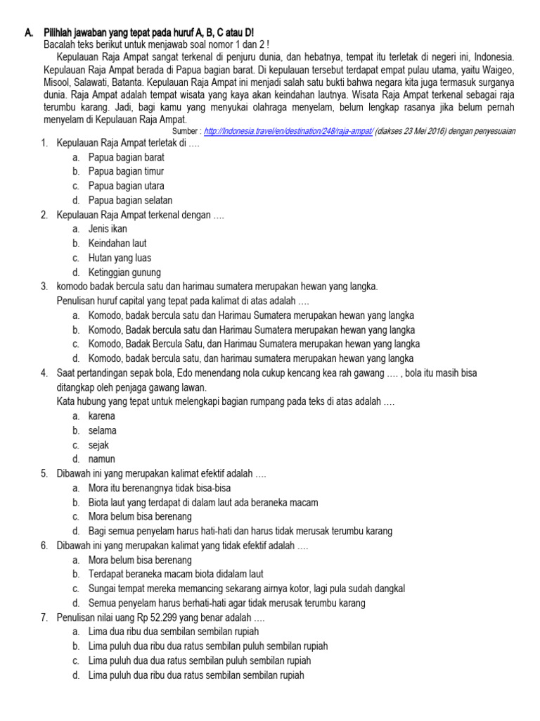 "Kepulauan Raja Ampat: Surga Terumbu Karang" | PDF | Perjalanan | Seni & Disiplin Bahasa