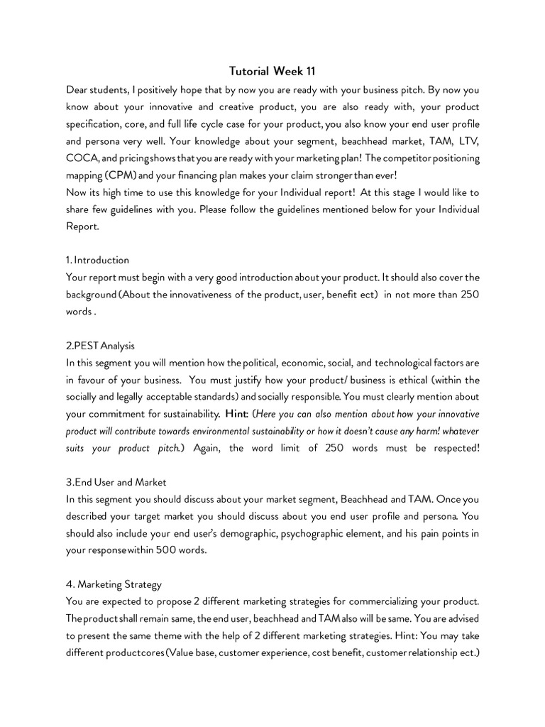 Week 11 Tutorial | PDF