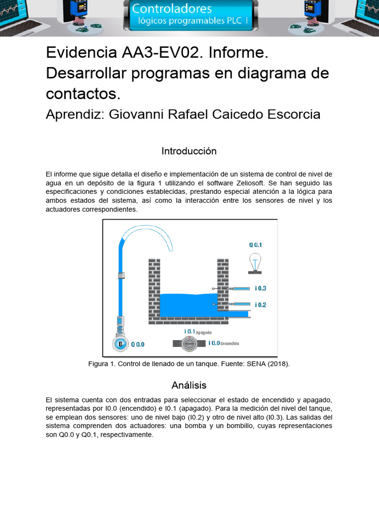 Evidencia AA3-EV02. Informe. Desarrollar Programas en Diagrama de Contactos. | PDF | Simulación ...