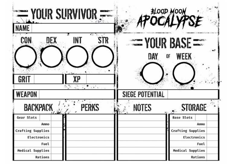 Gameplay Sheet | PDF