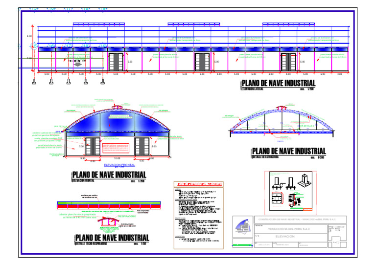 PLANO ELEVACION | PDF | Acero | Materiales de construcción