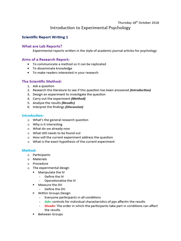 Scientific Report Writing | PDF | Experiment | Inquiry