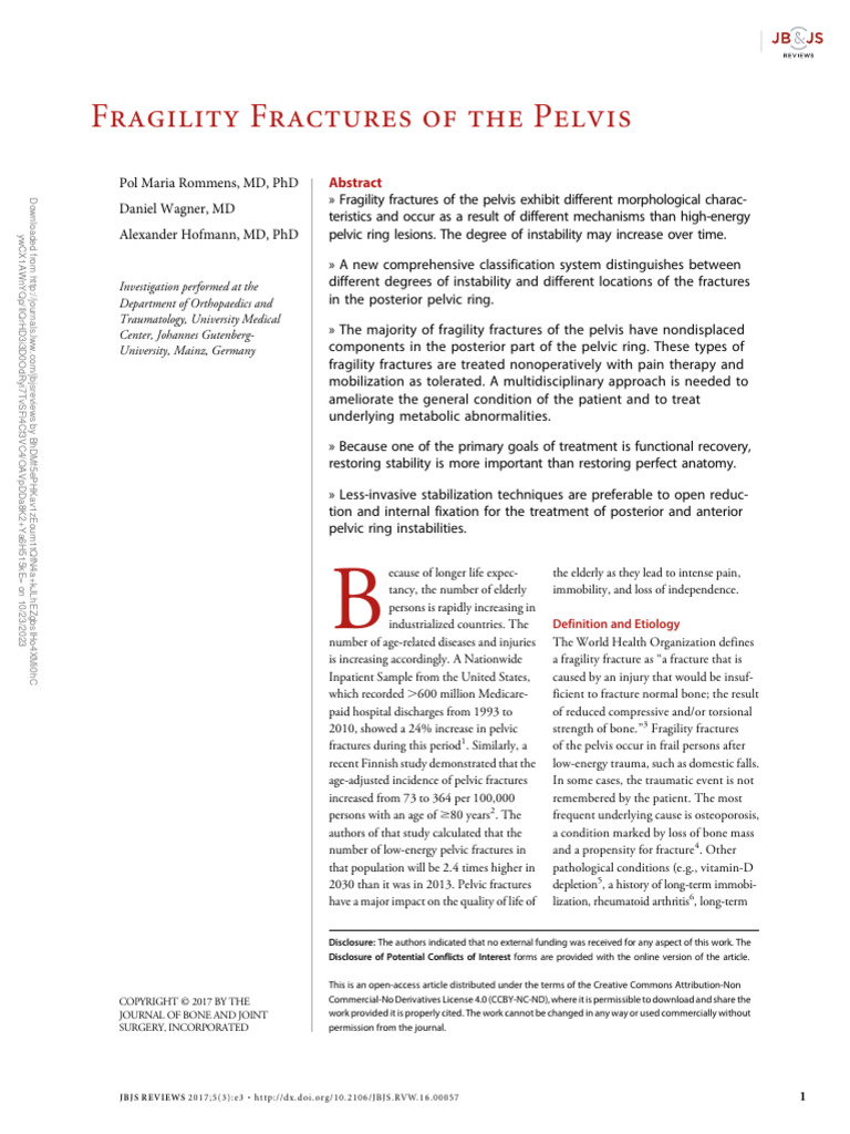 Rommens 2017 | PDF | Pelvis | Musculoskeletal System