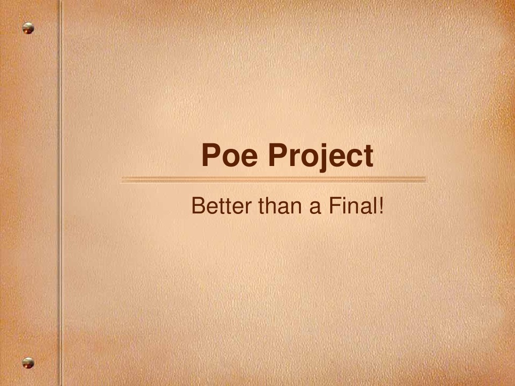 Poe Project: Better Than A Final! | PDF | Philosophy | Self-Improvement