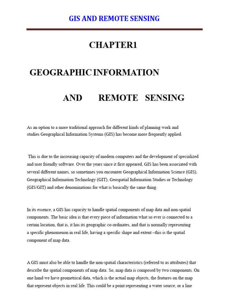 GIS and Remote Sensing All in One | PDF | Geographic Information System | Spatial Analysis