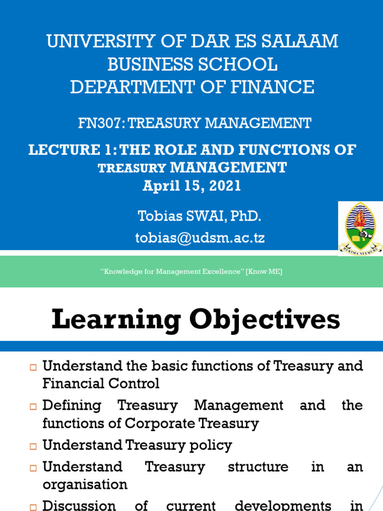 Treasury Management Functions Explained | PDF | Investing | Financial ...
