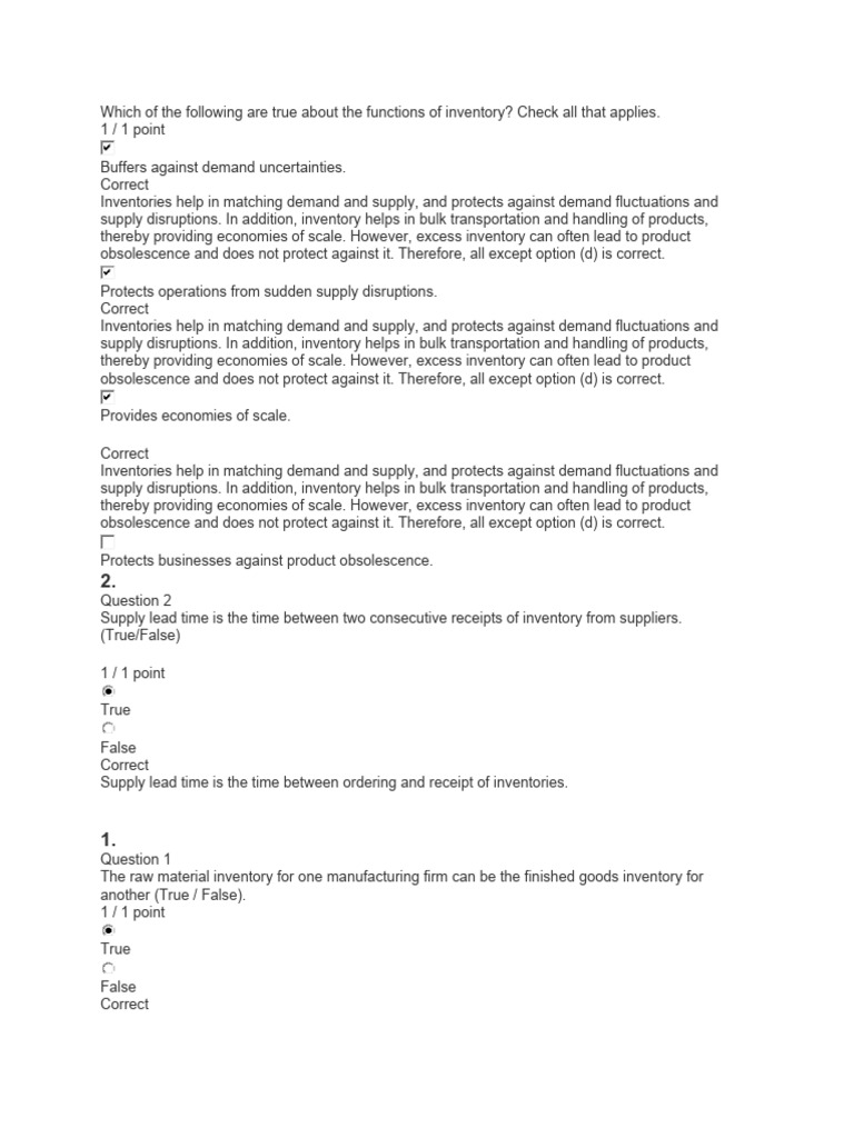 Inventory Model Questions | PDF | Inventory | Demand