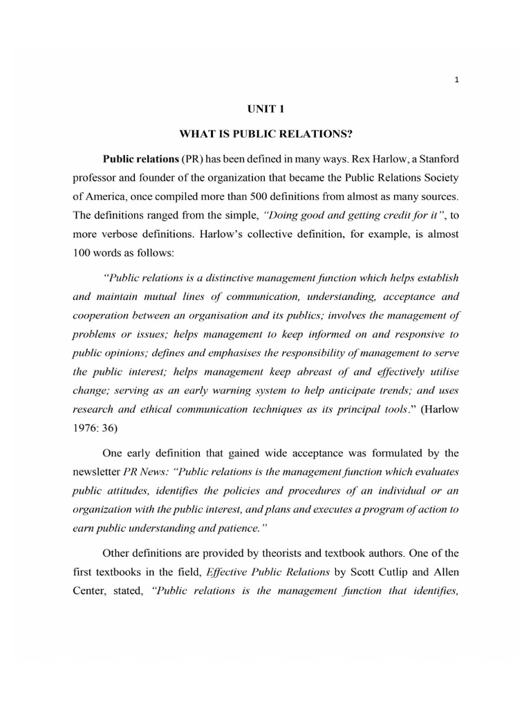 Public Relations | PDF