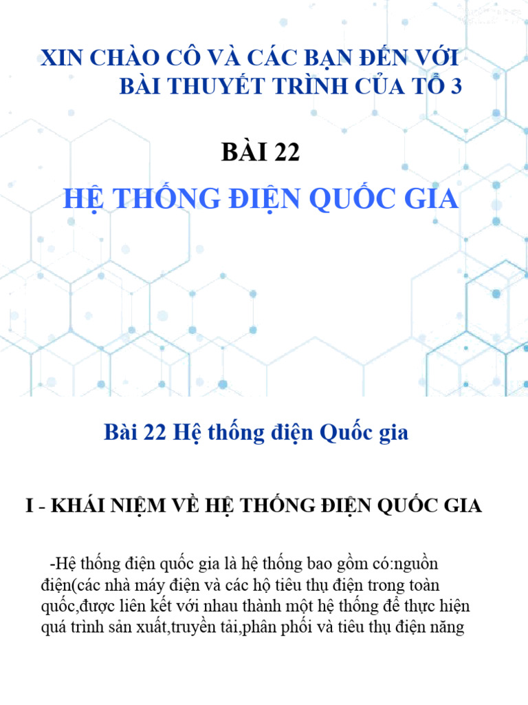 Bai 22 He Thong Dien Quoc Gia | PDF