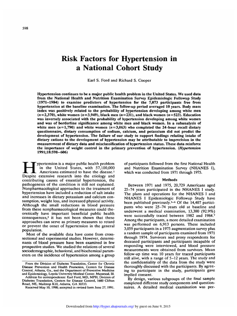 01 Hyp 18 5 598 | PDF | Hypertension | Blood Pressure