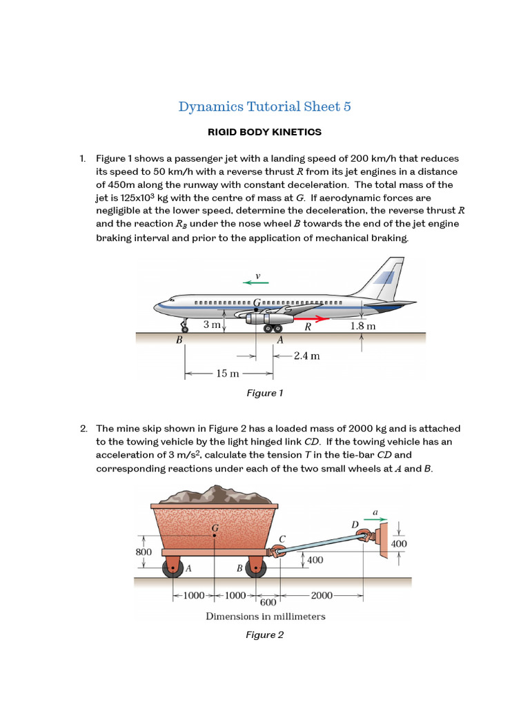 Dynamics Tutorial Sheet 5 - Rigid Body Kinetics | Download Free PDF | Acceleration | Classical ...